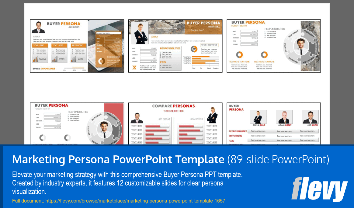 Marketing Persona PowerPoint Template (PowerPoint) Slideshow View