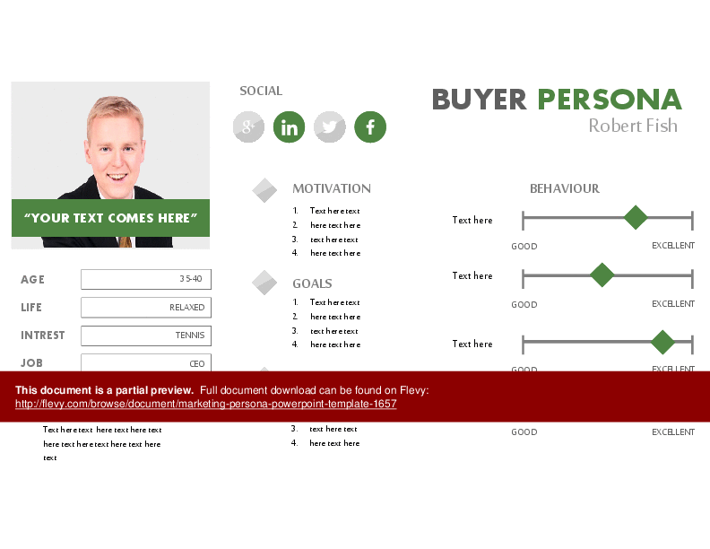 Marketing Persona PowerPoint Template (PowerPoint) Slideshow View Marketing Persona PowerPoint Template (PowerPoint) Slideshow View