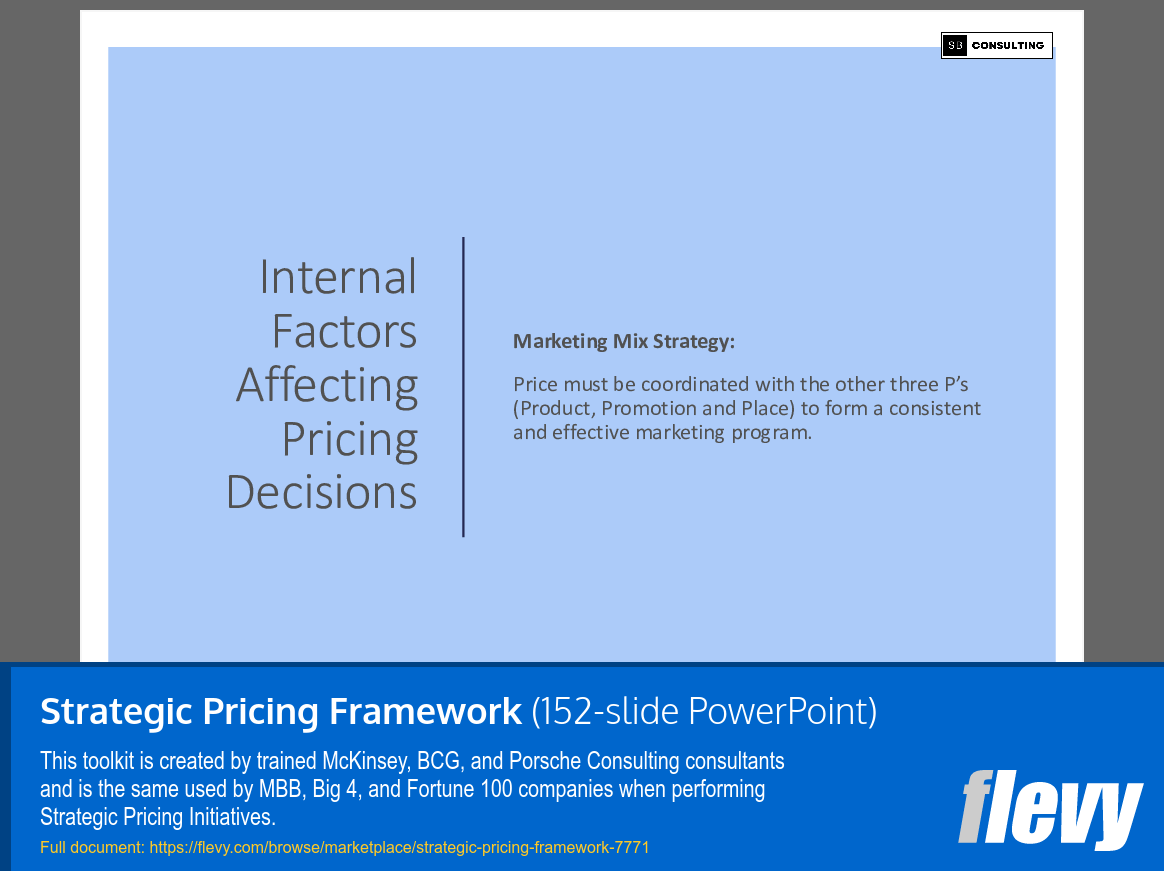 PPT: Strategic Pricing Framework (152-slide PPT PowerPoint presentation ...