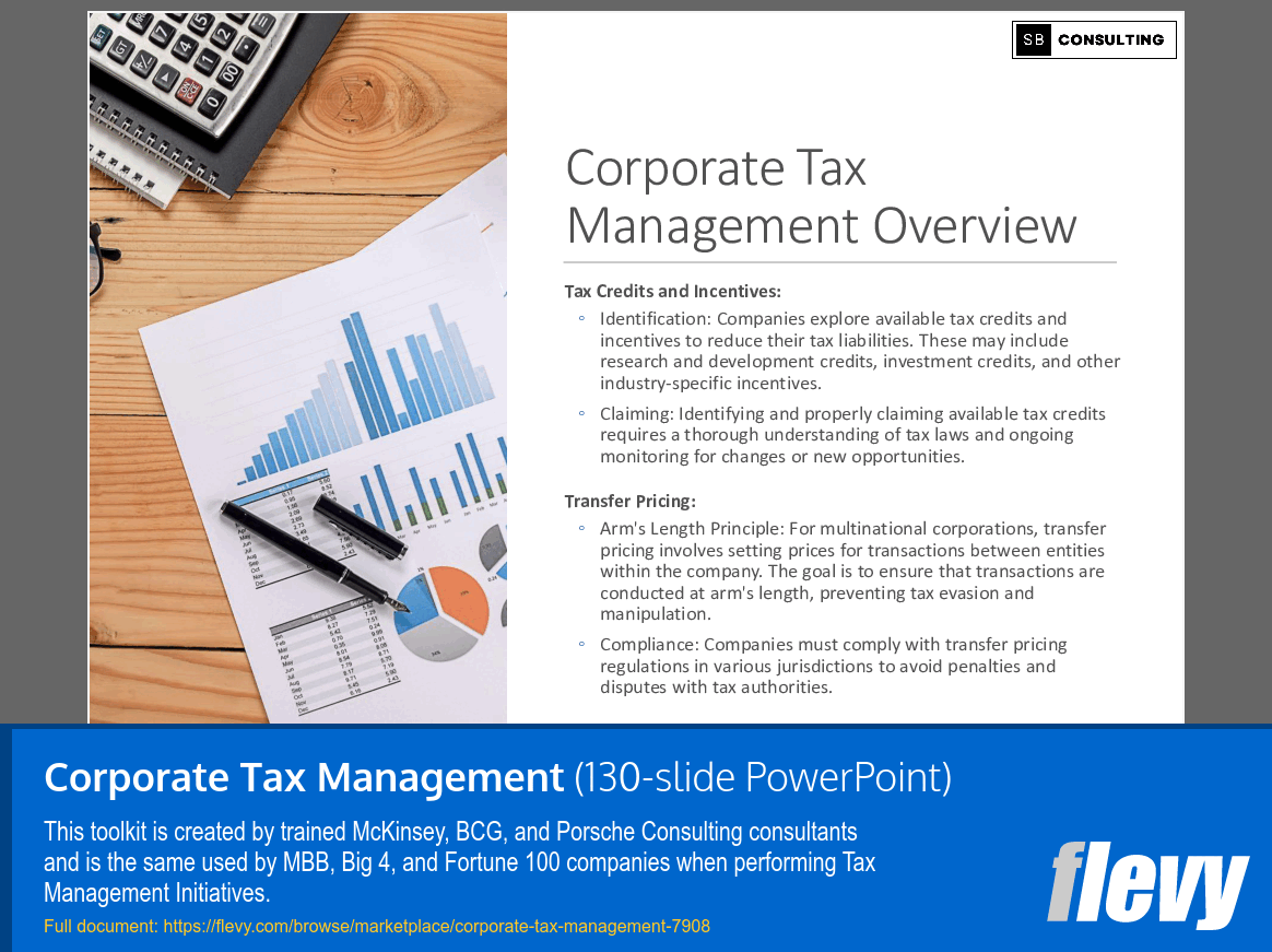 Corporate Tax Management PPT