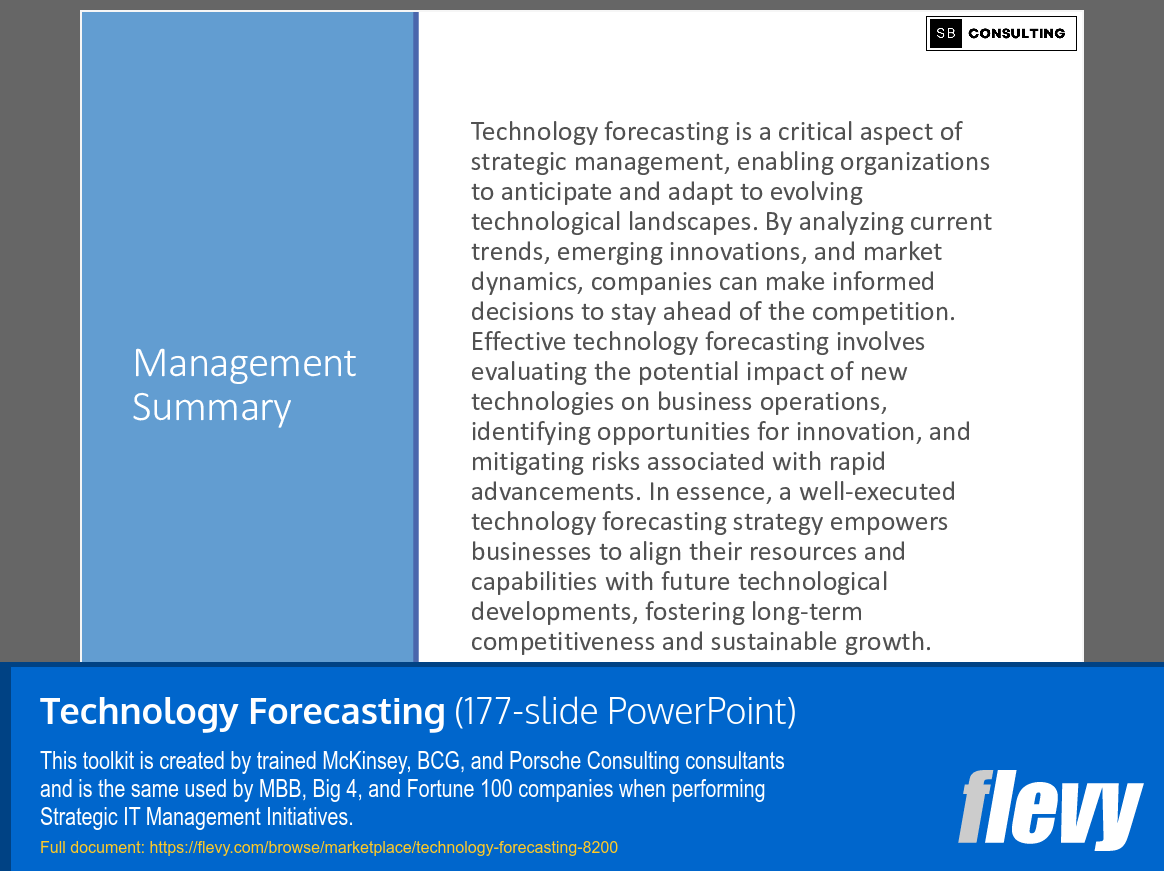 PPT: Technology Forecasting (177-slide PPT PowerPoint presentation PPTX ...